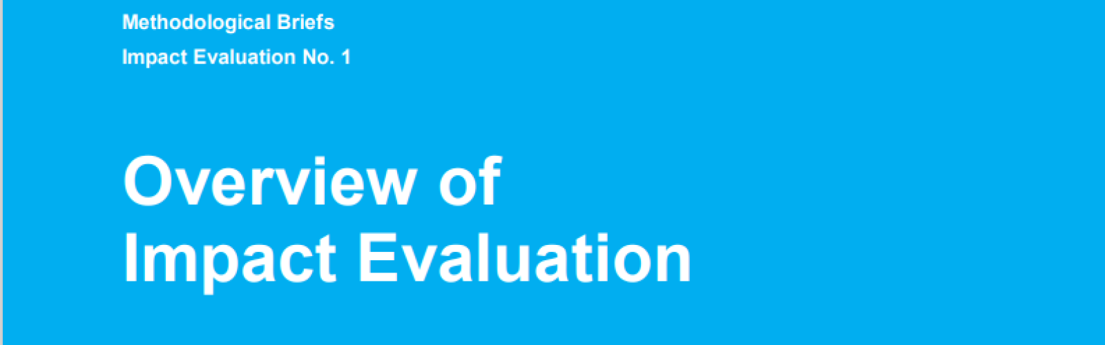 Overview of Impact Evaluation | EvalForEarth